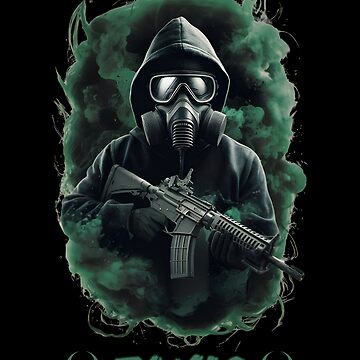 "Toxic Masked Soldier" Sticker for Sale by Abdu Innovations | Redbubble