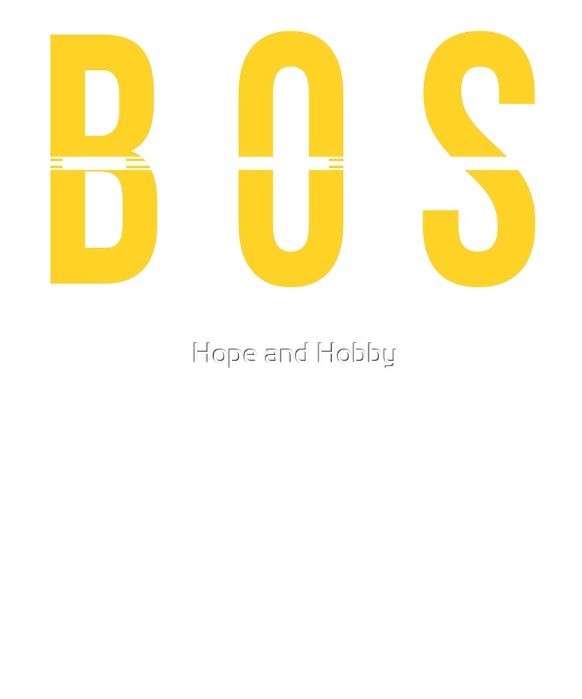 "BOS - Boston Airport Code Souvenir or Gift Shirt" by Theodore Cory ...
