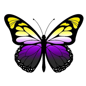 "Non-Binary Pride Butterfly" Art Board Print for Sale by JandGDesigns ...