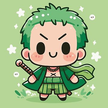 "Chibi Roronoa Zoro" Sticker by Xopshi | Redbubble