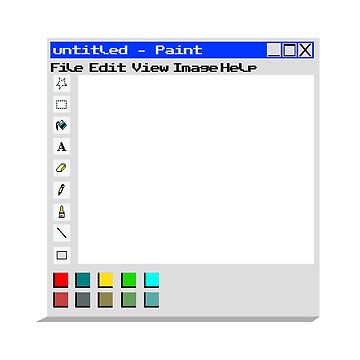 "MS Paint - Blank" Sticker for Sale by NeatTechDesign | Redbubble