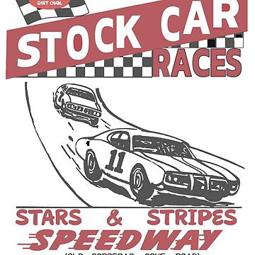 "Vintage Racing Stars and Stripes Speedway Design" Sticker for Sale by ...