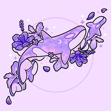 "Purple Orca" Sticker by SilAchan | Redbubble