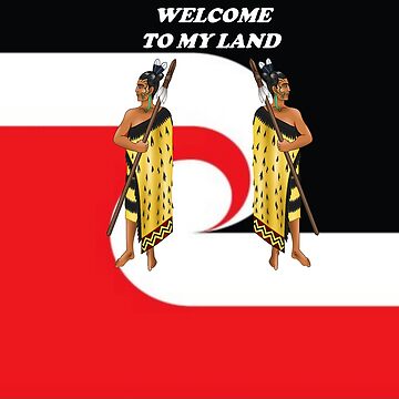"Maori flag, 'Welcome to my land'" Sticker for Sale by Goodenergy2023 ...