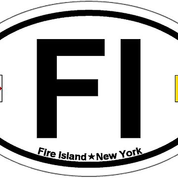 "Fire Island - New York." Sticker for Sale by America Roadside. | Redbubble