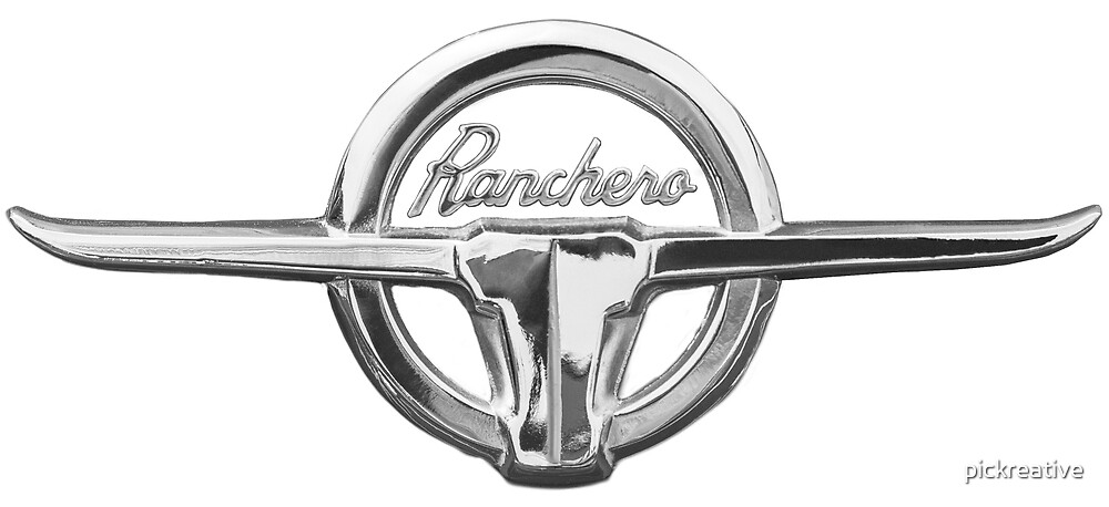 "1964-1965 Ford Ranchero Emblem" by pickreative | Redbubble