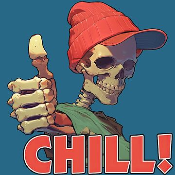 "Skeleton chill" Sticker for Sale by obstinator | Redbubble
