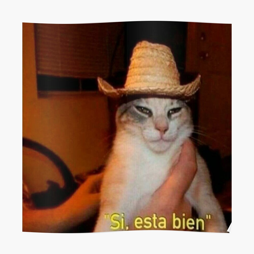 "Si Esta Bien Cat" Poster by Sanghelios | Redbubble