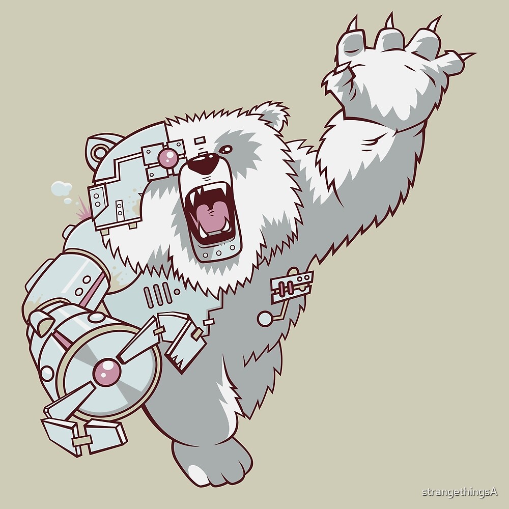 "Cyborg Bear" by strangethingsA | Redbubble