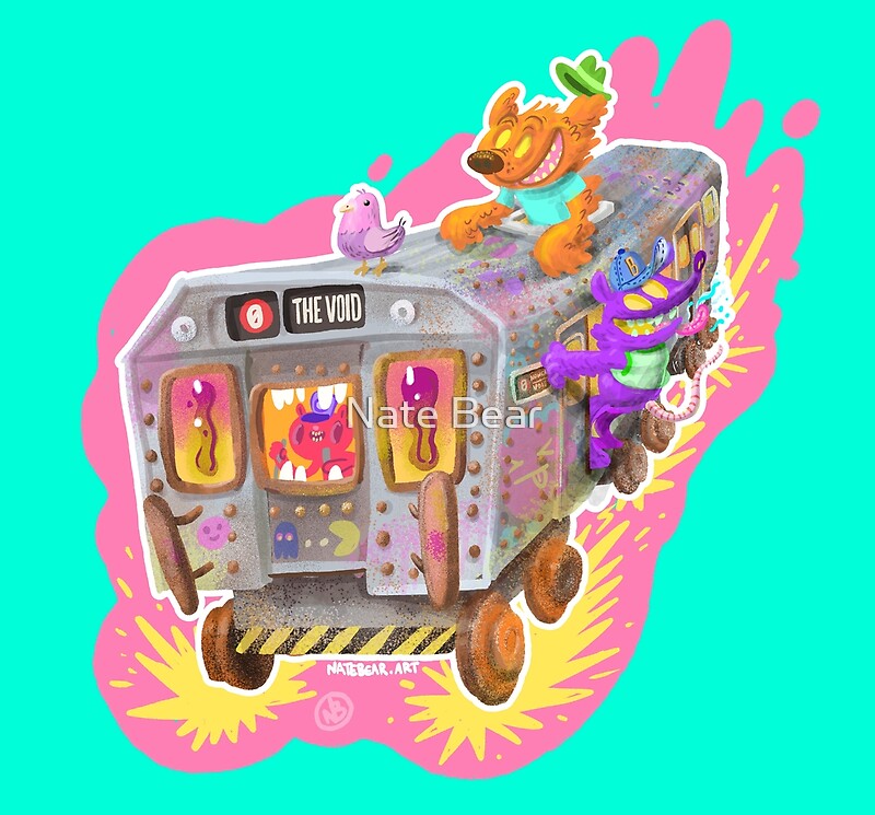 "Subway Sam Rides Again" by Nate Bear | Redbubble