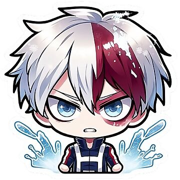 "Chibi Shoto Todoroki" Sticker for Sale by StickersNPeels | Redbubble