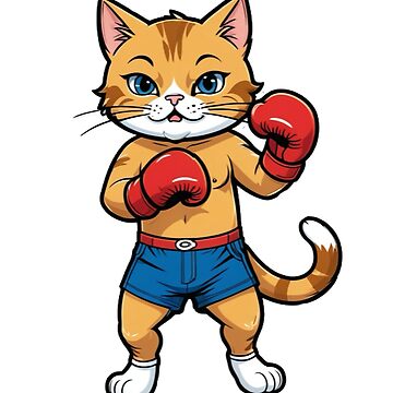 "Boxer Cat" Sticker for Sale by Epic TV | Redbubble