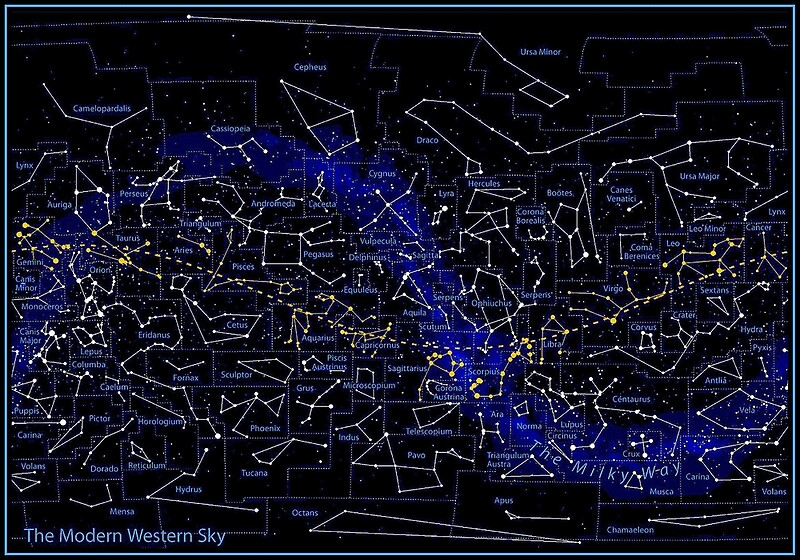 "The Modern Western Night Sky Print" by posterbobs | Redbubble