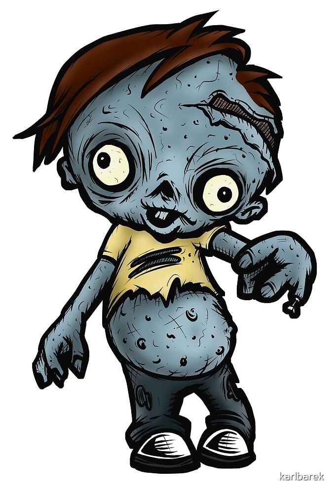 "Cartoony Male Zombie" by karlbarek | Redbubble