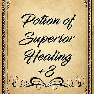 "Superior Healing Potion Label" Canvas Print for Sale by Lyxi | Redbubble