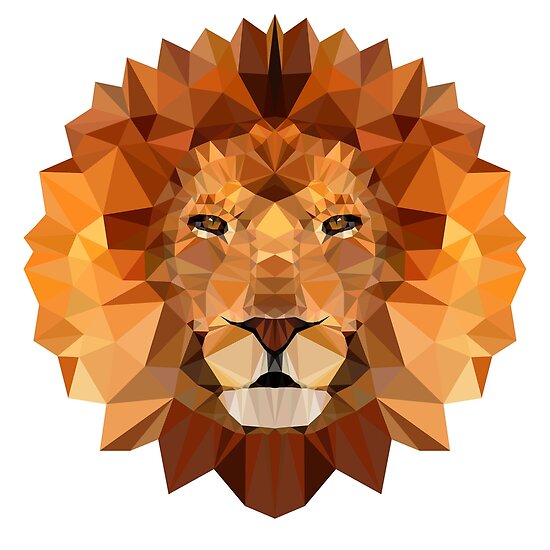 "Polygon Lion" Posters by illustratorg | Redbubble