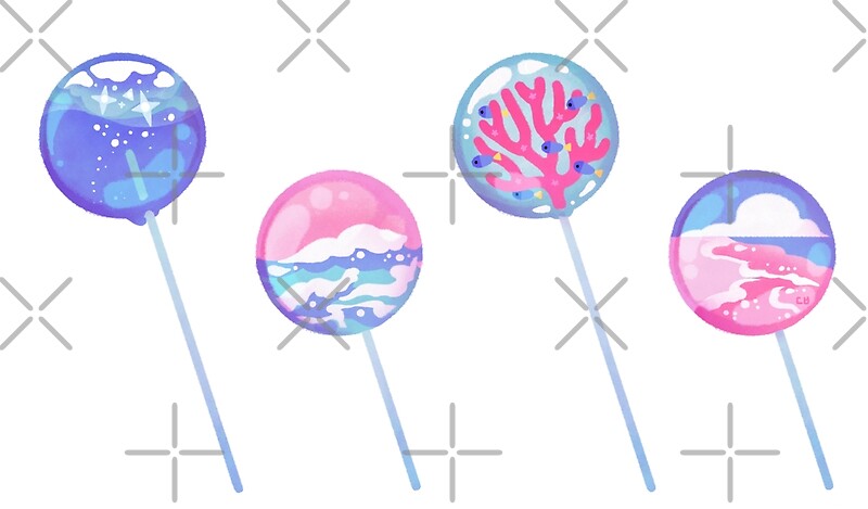"Ocean Blue Lollipop" by pikaole | Redbubble