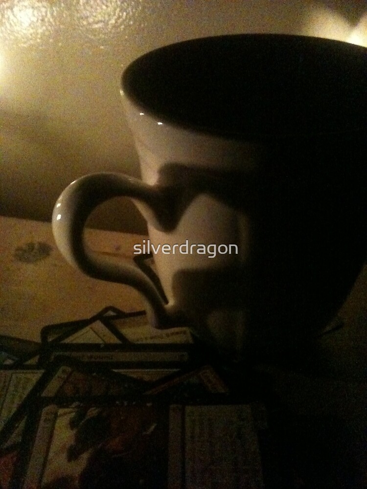 "Coffee Cup Heart Shadow with MTG Magic Cards" by silverdragon | Redbubble