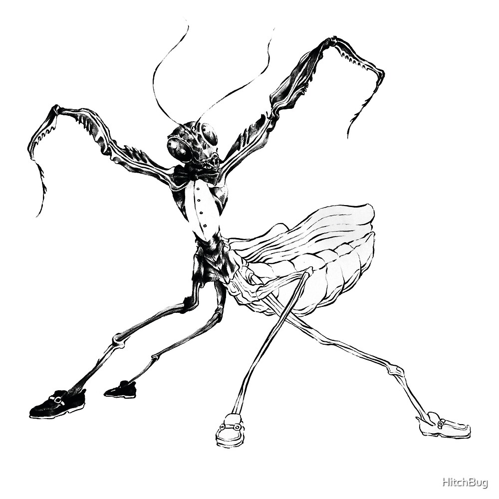 "Dancing Mantis" by HitchBug | Redbubble