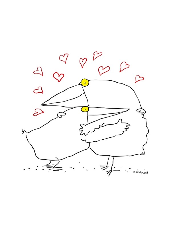 "Bird Hug" by piperdogdesign | Redbubble