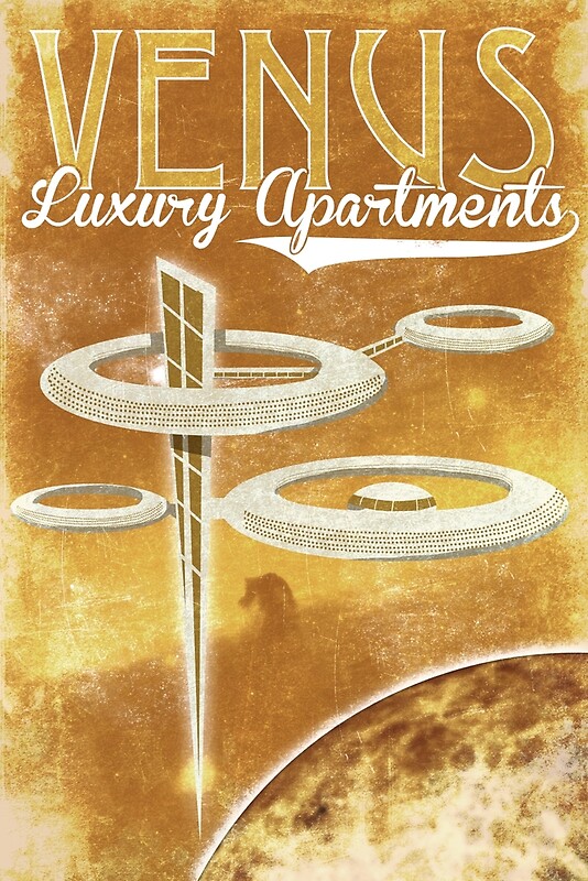 "Vintage Venus Space Poster" by lynxcollection | Redbubble