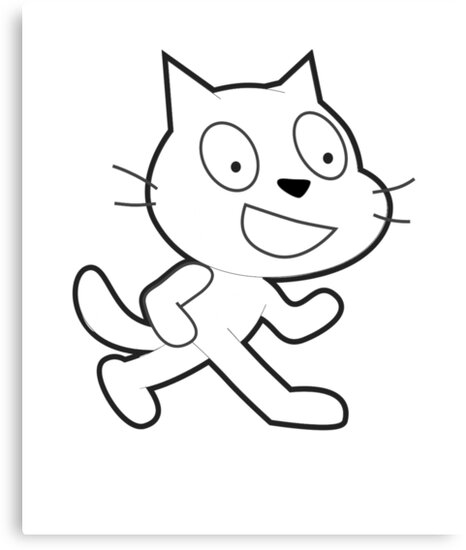 "Official Scratch White Mascot Language T-Shirt" Canvas Print by ...