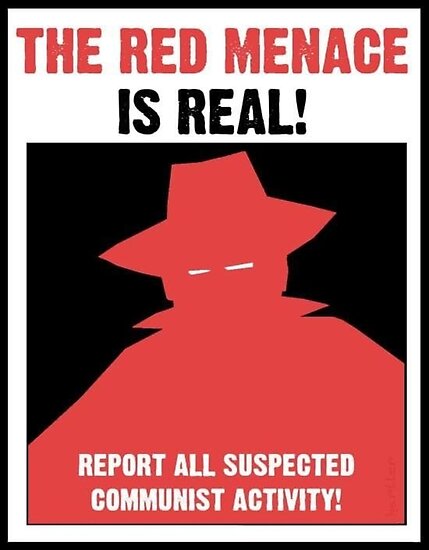 "The Red Menace Propaganda Poster" Poster by Britkek | Redbubble