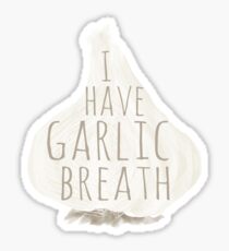 Garlic Humor Stickers | Redbubble