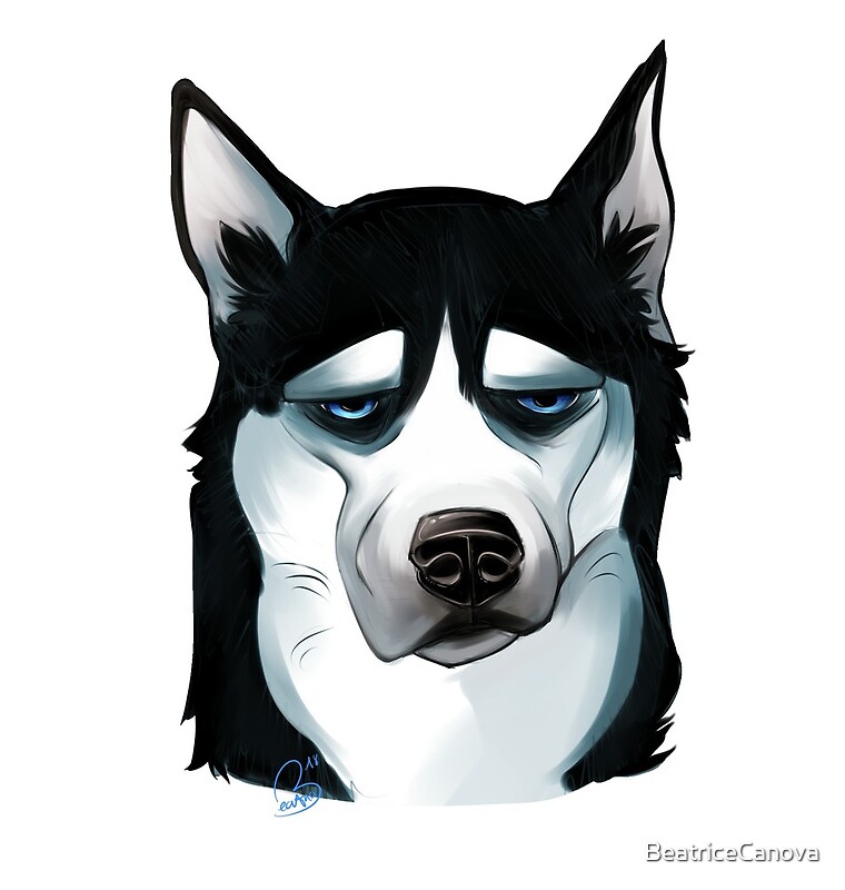 "Husky Doggo" by BeatriceCanova | Redbubble