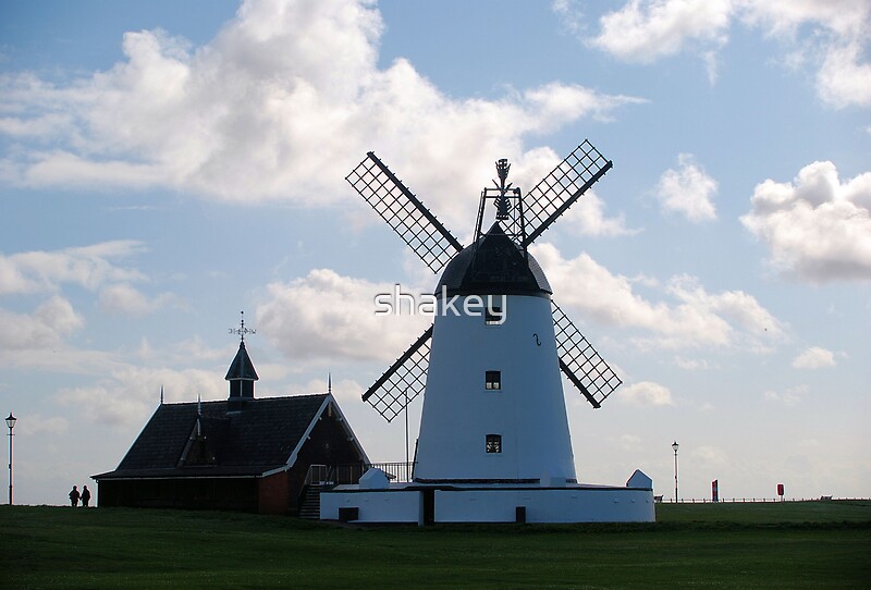 "Lytham landmarks,lifeboat house and windmill" by shakey | Redbubble