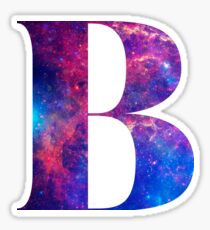 Letter B Galaxy Stickers | Redbubble