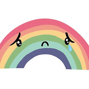 "Sad rainbow crying" Greeting Card for Sale by Burgerisad | Redbubble