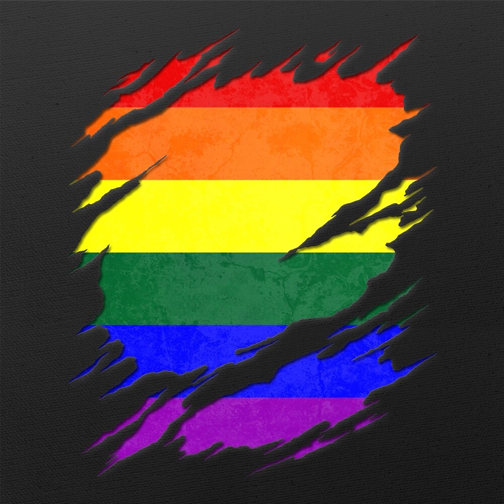 Lgbt Gay Pride Rainbow Flag Ripped Reveal By Patrick Hiller Redbubble