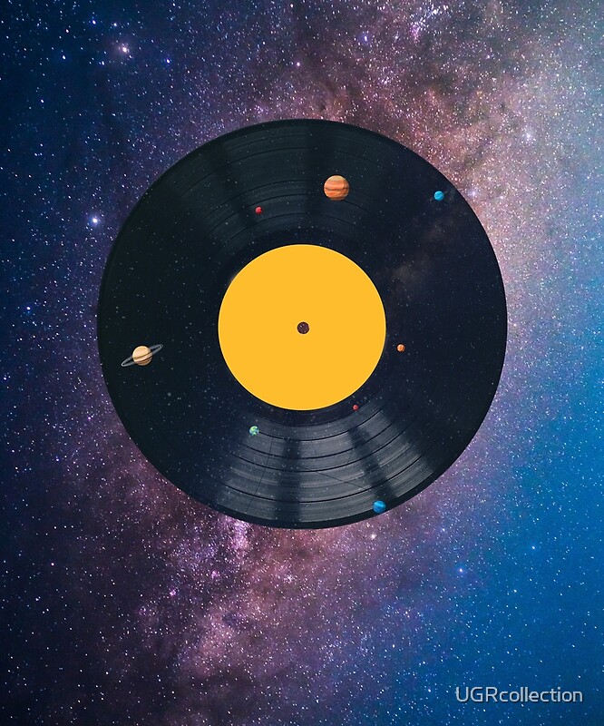"Solar System Vinyl Record Space Graphic" by UGRcollection | Redbubble