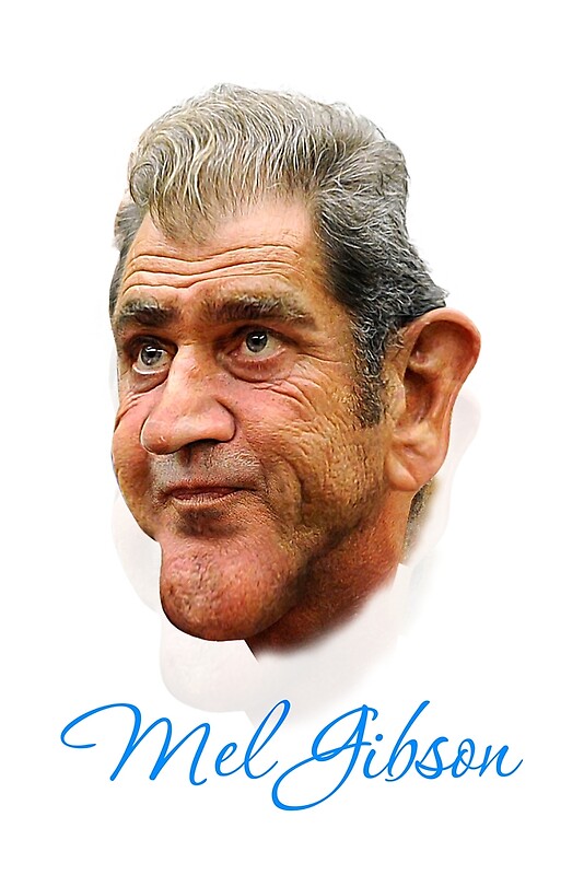 "Mel Gibson Caricature" by Wissam Assouma | Redbubble