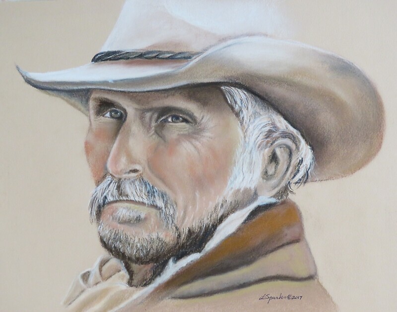 « Gus McCrae Lonesome Dove Pastel » par Linda Sparks | Redbubble