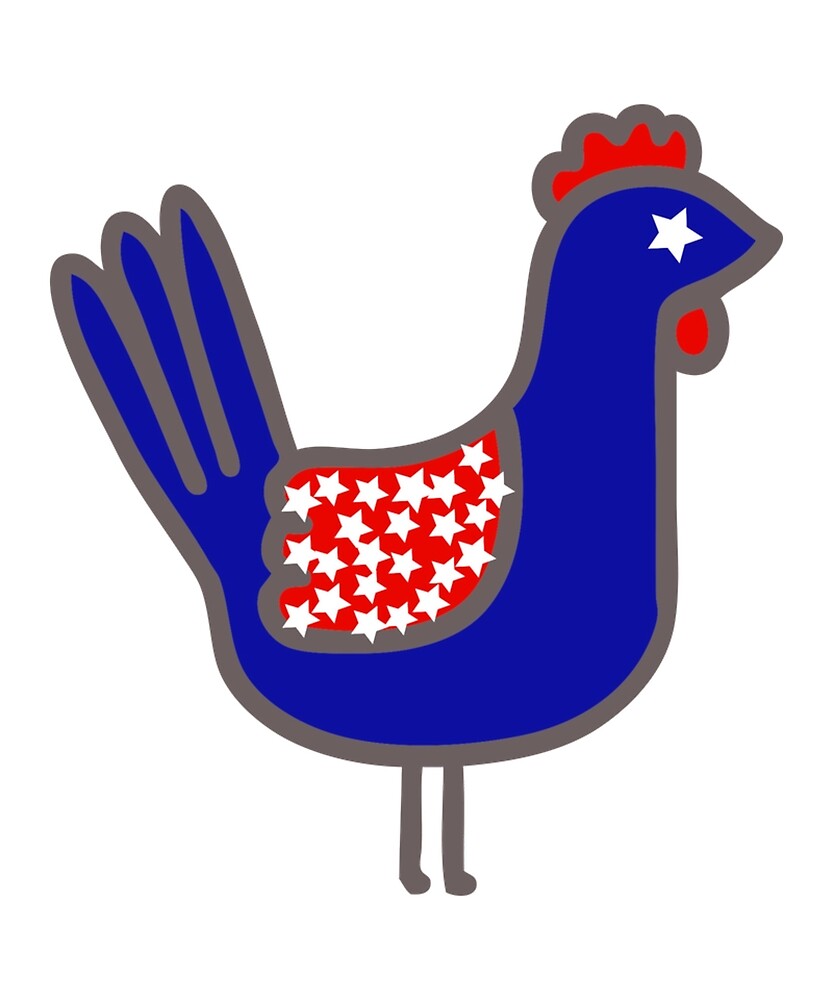 "Patriotic Chicken America USA 4th of July Memorial Day" by reedvariety ...