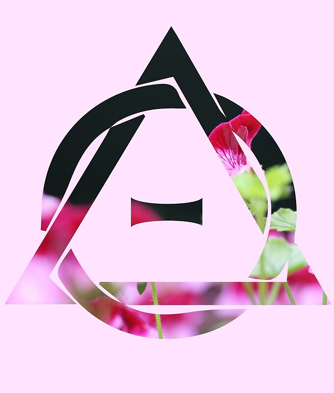 "Theta-Delta Therian Symbol Therianthropy NATURE THEME FLOWERS " by PD ...