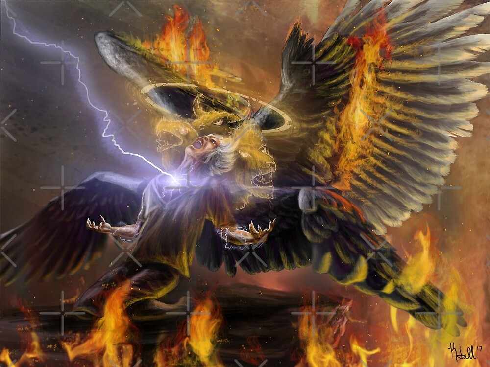 "Defeated Foe: Fall of Lucifer" by Unicornarama | Redbubble