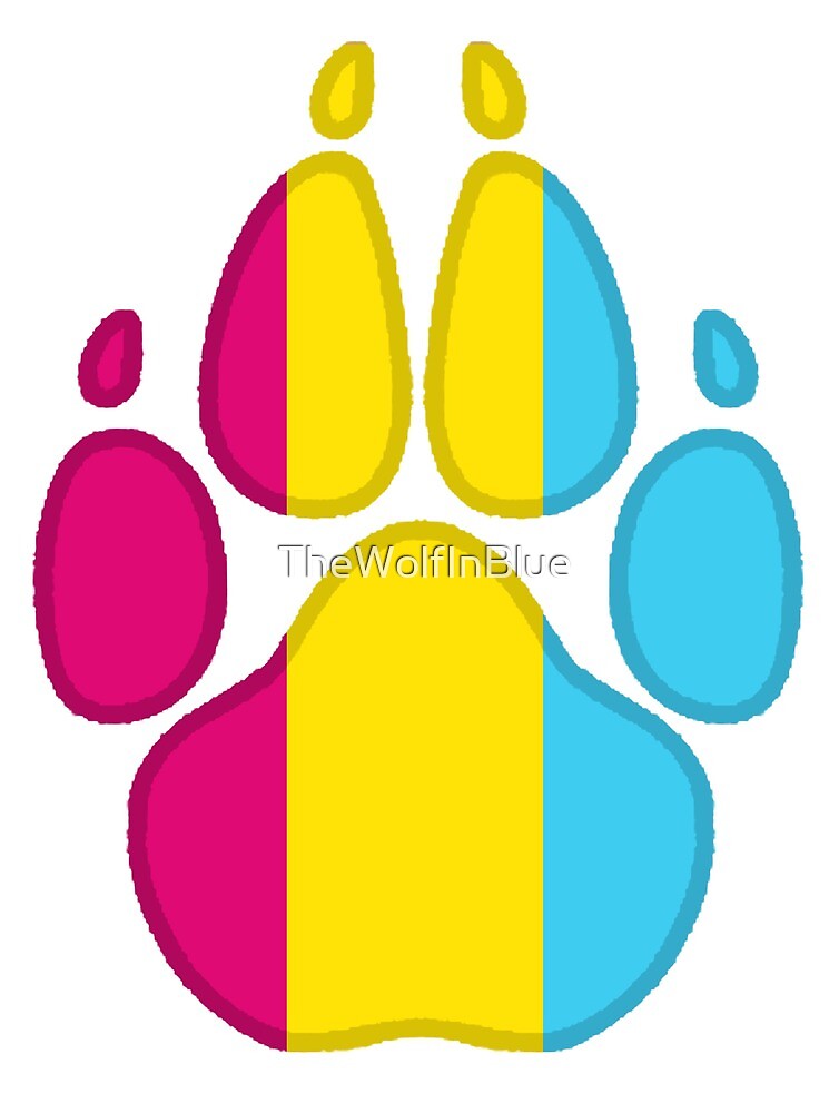 "Pride Paw - Pansexual" by TheWolfInBlue | Redbubble