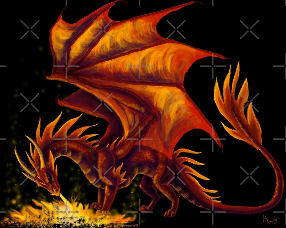 "Pyro Dragon" by Unicornarama | Redbubble