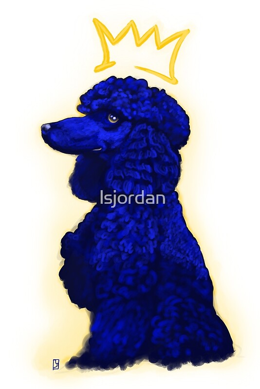 "RHOyal Queen Poodle in Blue" by lsjordan | Redbubble