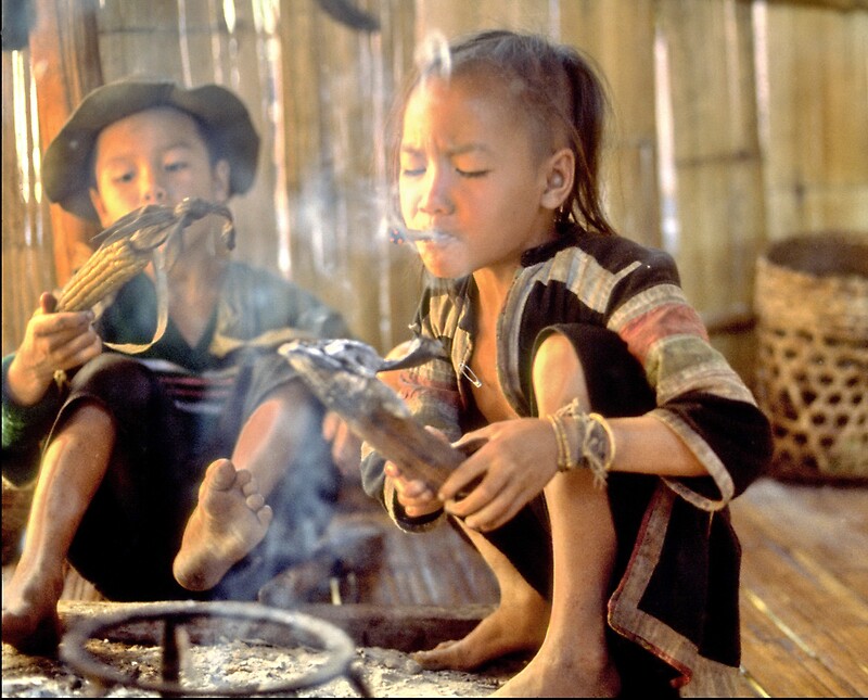 "Girl lighting cheroot" by John Spies | Redbubble