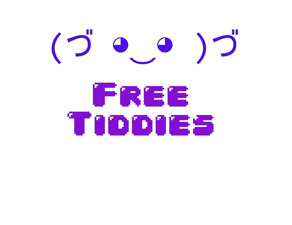 "Free Tiddies Kaomoji" by Marshmalloww | Redbubble