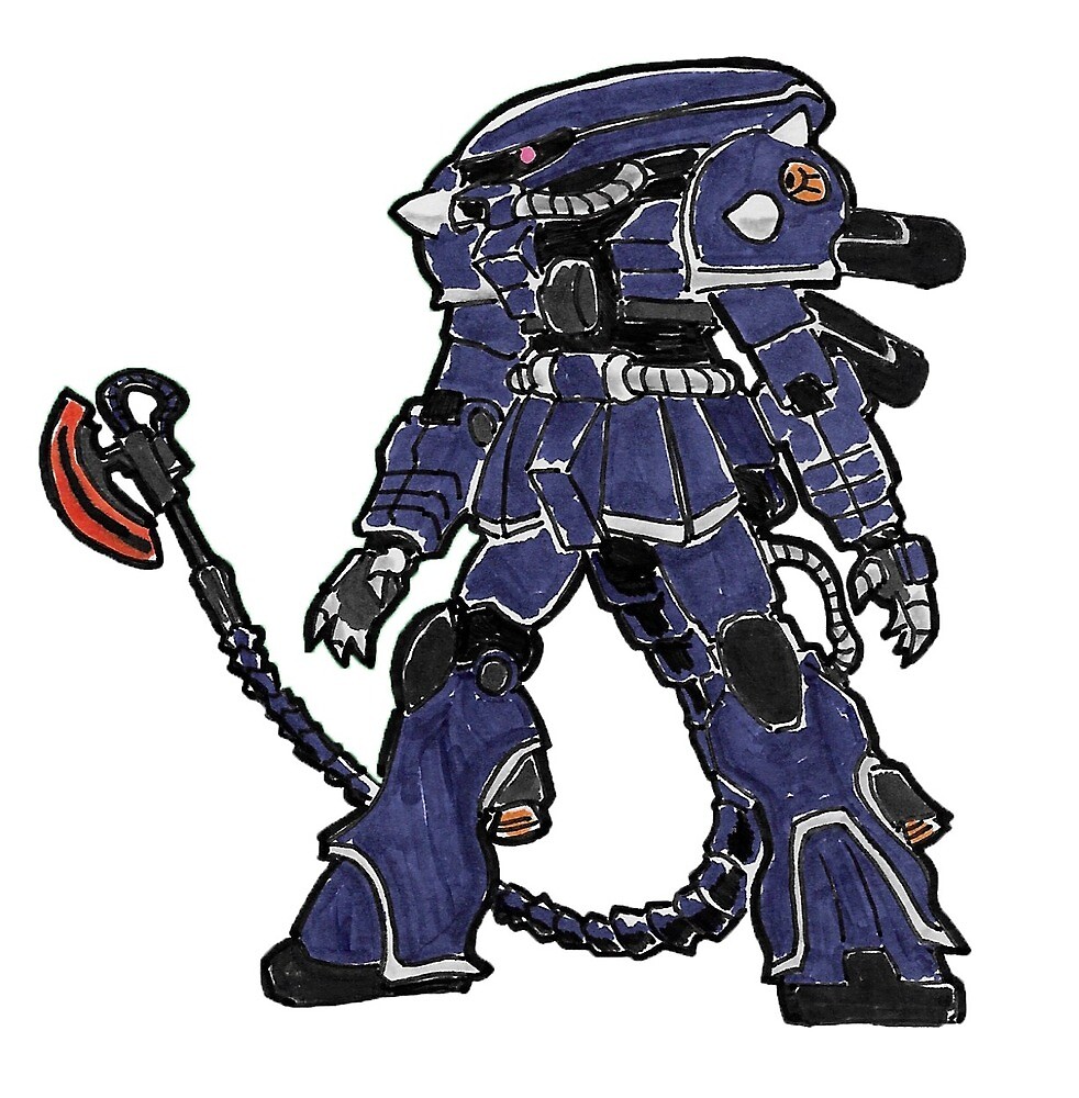 "MS-06P zaku prototype" by whatsasoltys | Redbubble