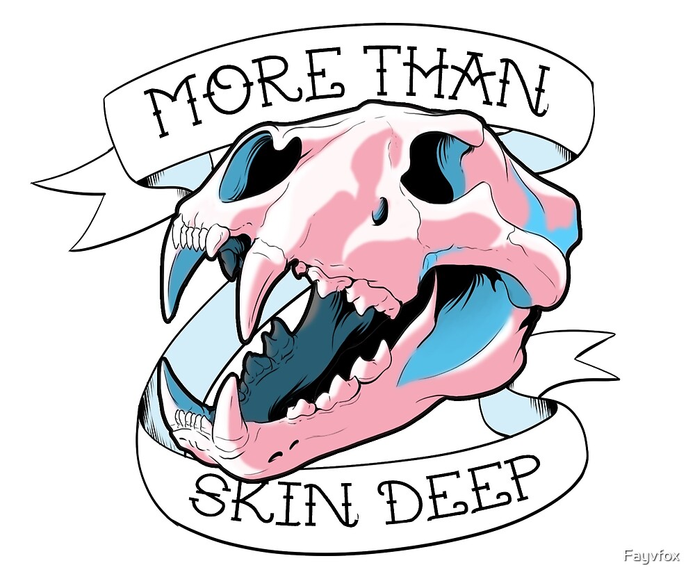 "Trans Pride Lion Skull" by Fayvfox | Redbubble