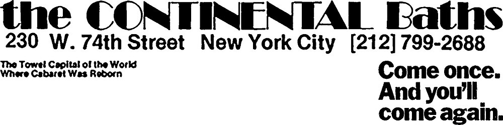 "The Continental Baths NYC - 70s Bathhouse" by DrPopper | Redbubble