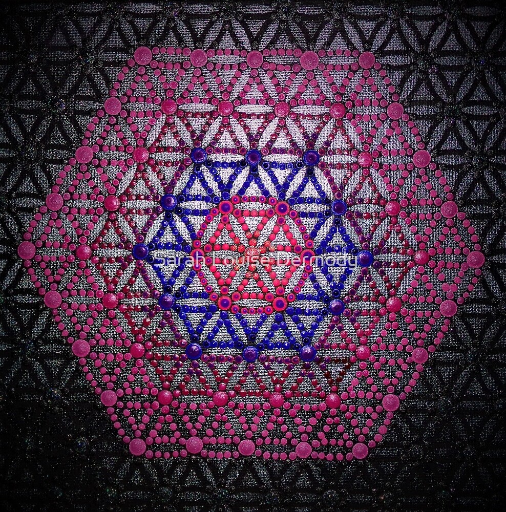 "Flower of life Dot-art Painting" by Sarah Louise Dermody | Redbubble