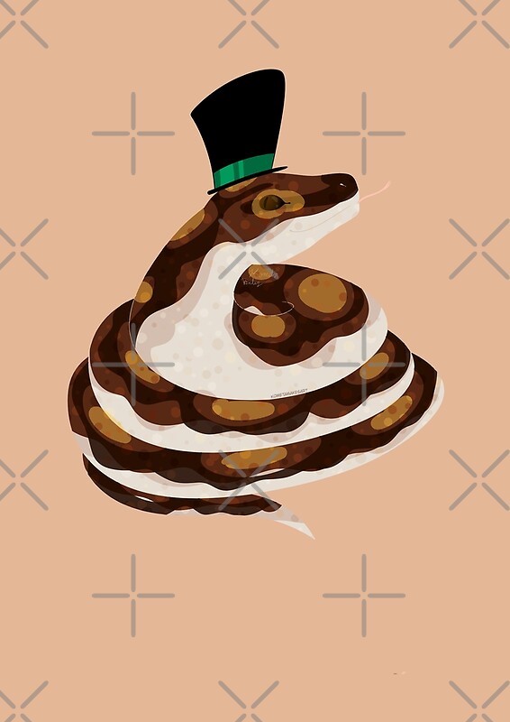 "Dapper Snake Friend" by KometaMakesArt | Redbubble