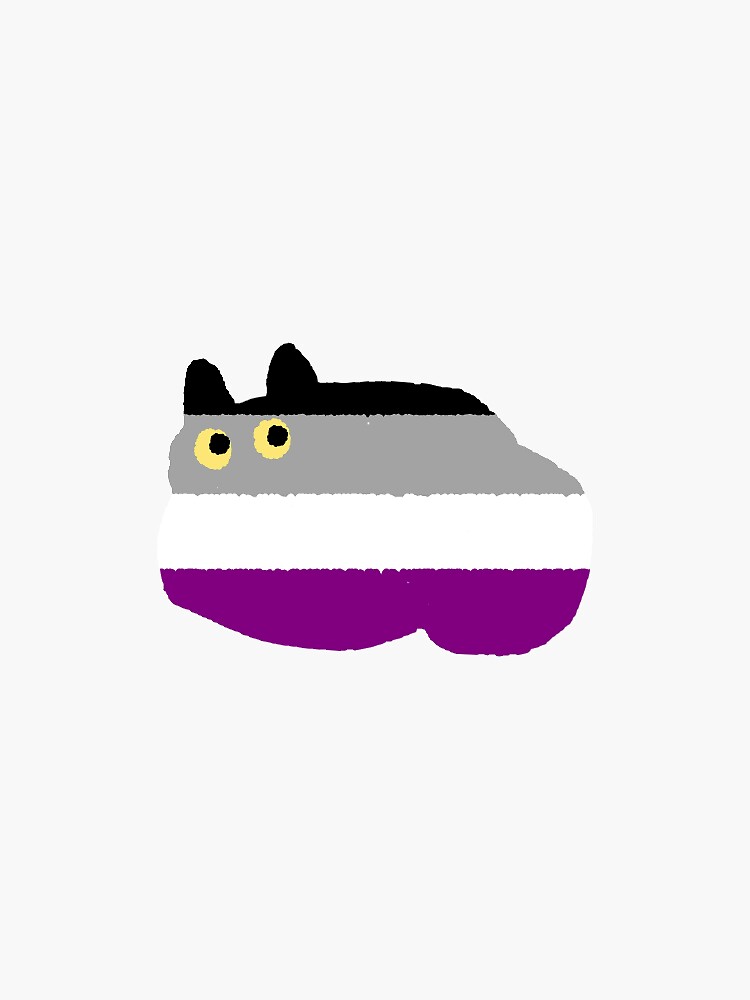 Asexual Cat Sticker By Marb Le Soda Redbubble